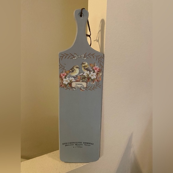 Accents | Decorative Light Blue Wooden Painted Bread Board With Added ...